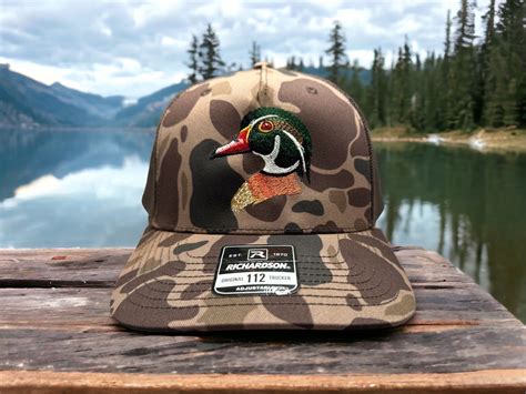 Wood Duck Hat Duck Hunting Hat Camo Hat Embroidered Duck Hat T