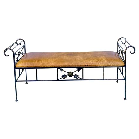 Classical Style Leather Bench At 1stdibs