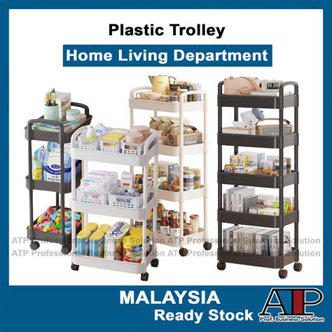Furniture🛋️ Multifunction Storage Trolley Rack Office Shelves Home