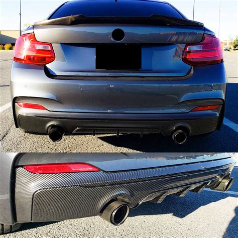 Ninte Rear Diffuser For Bmw 2014 2021 F22 2 Series M Performance Abs
