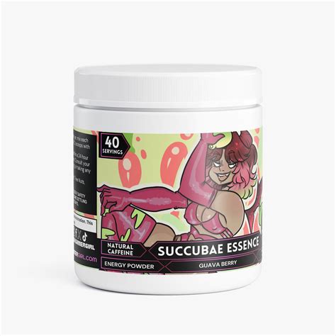 Asterisks Succubae Essence Energy Powder Guava Berry Drink Gamer Girl