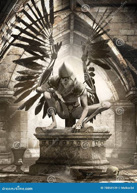 Guardian Of An Ancient Crypt Stock Illustration Illustration Of