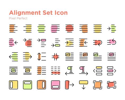 Alignment Set Icon Pixel Perfect 2387616 Vector Art At Vecteezy