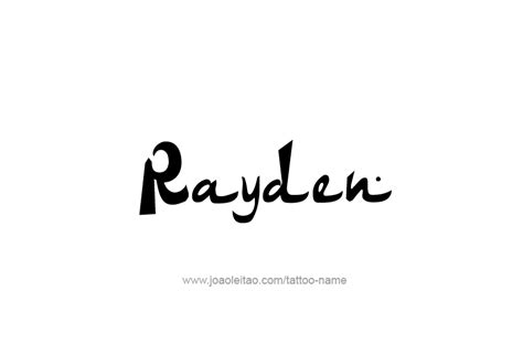 Rayden Name Tattoo Designs