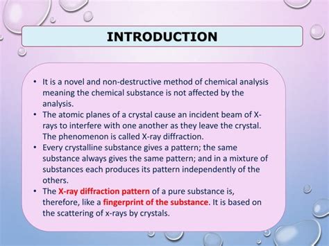 X Ray Diffractionxrd Principle And Use Pptx