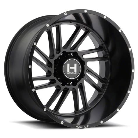 Hostile Ram 3500 Stryker Asphalt 8 Lug Wheel 24x14 76mm Offset H110