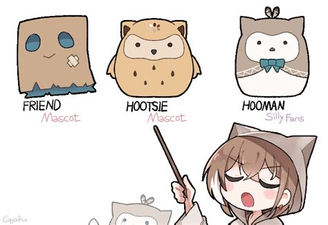 Nanashi Mumei Friend Nanashi Mumei Hootsie And Hooman Hololive And