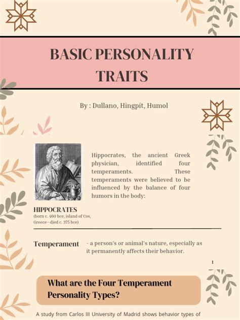 Basic Personality Traits Pdf