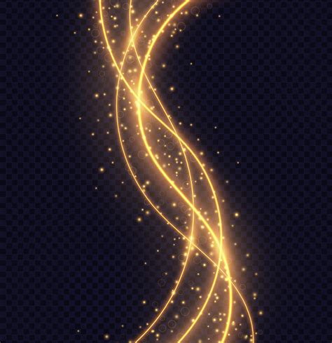 Magic Golden Wave Light Effect 25901151 Vector Art At Vecteezy