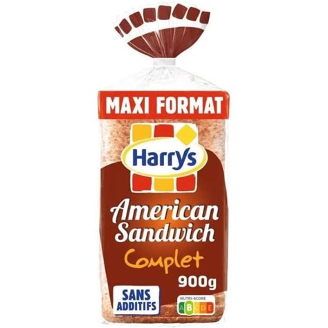 Lot De 5 Harrys Pain De Mie American Sandwich Complet Maxi Paquet