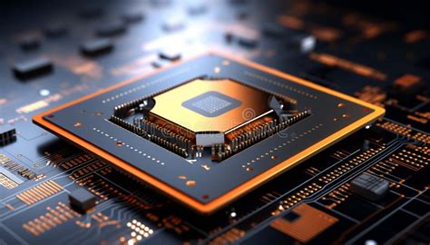 Abstract Advanced Micro Quantum Computer Communication Concept Artificial Intelligence Or Ai