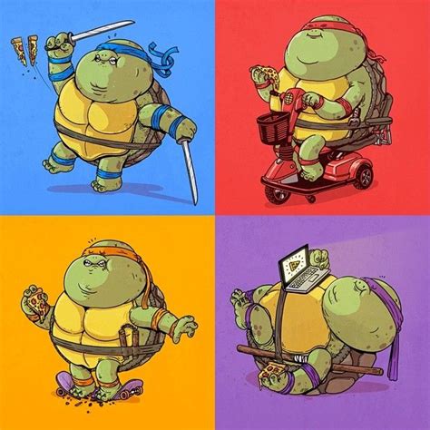 Chunky Teenage Mutant Ninja Turtles Tmnt Morbidly Obese Iconic