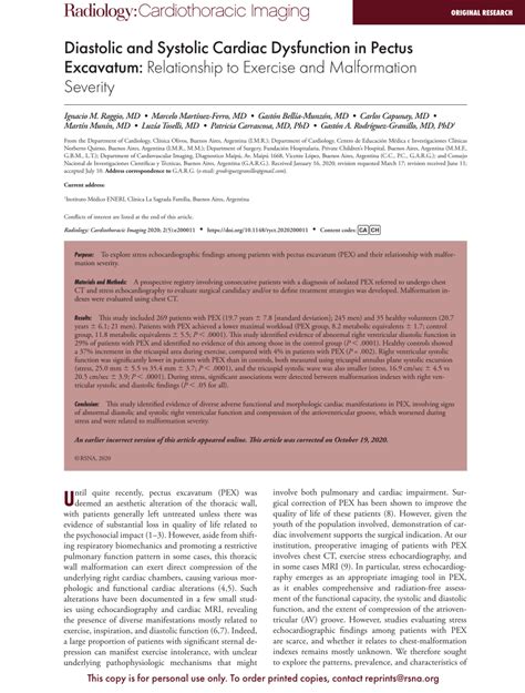 Pdf Diastolic And Systolic Cardiac Dysfunction In Pectus Excavatum