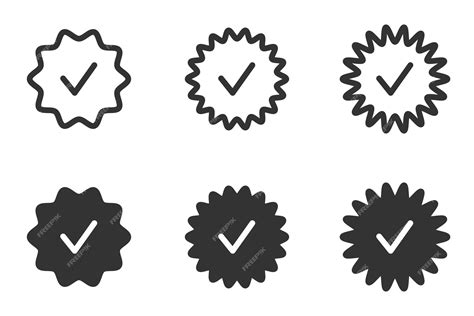 검증 체크 마크 아이콘 터 일러스트레이션 프리미엄 벡터