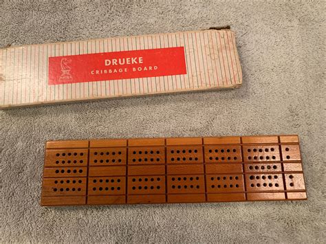 Vintage Drueke Cribbage Board Etsy