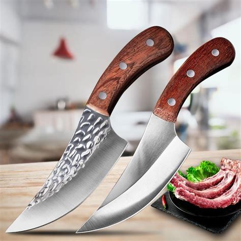 Купить Костяной нож Кухонный нож шеф-повара ручной ковки Нож для ...