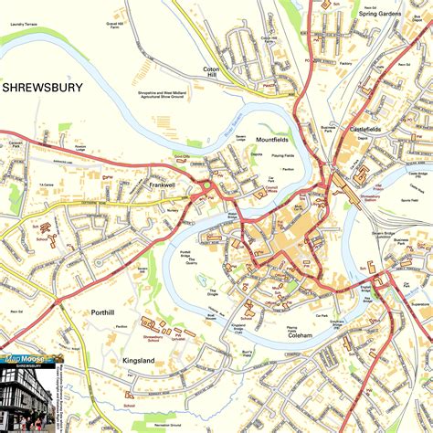 Shrewsbury Map Free Download View Offline
