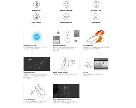 A4tech Fb10cs Dual Mode Rechargeable Wireless Mouse Grayish White Pakistan