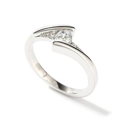 Jeulia Bypass Design Round Cut Sterling Silver Womens Ring Jeulia Jewelry
