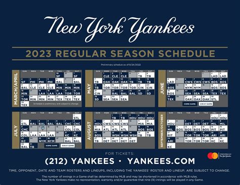 New York Yankees Release 2023 Regular Season Schedule Latest Muscle