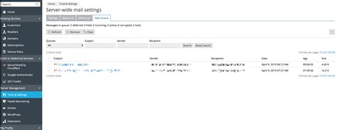 Question Mails Stuck In Queue Plesk Forum