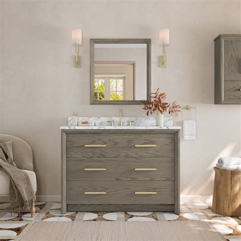 Greentouch Home Knowell 48 In Rustic Taupe Oak Undermount Single Sink