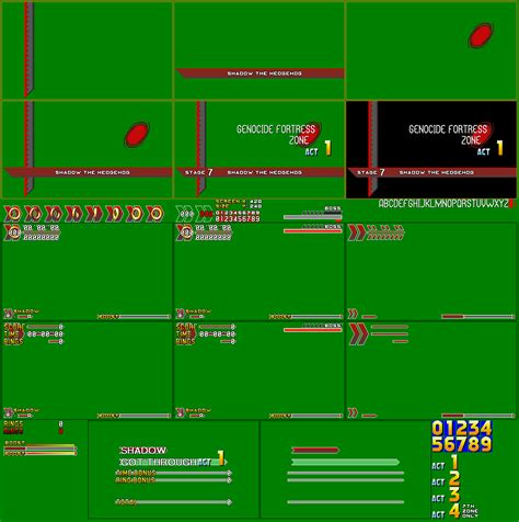 Custom Sonic Title Card And Hud Sprites Shadow Ver By Danielmania123 On