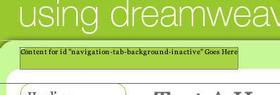 Create Top Level Navigation Tabs Using Dreamweaver