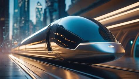 Premium Photo Futuristic Hyperloop Pod Speeding Through A Tube