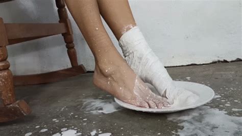 Katherine Itchy Feet Fantasy Playing With Plaster Foot Fetish