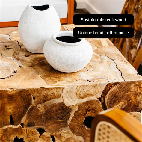 Accent Teak Slice Console Table Styleup Living