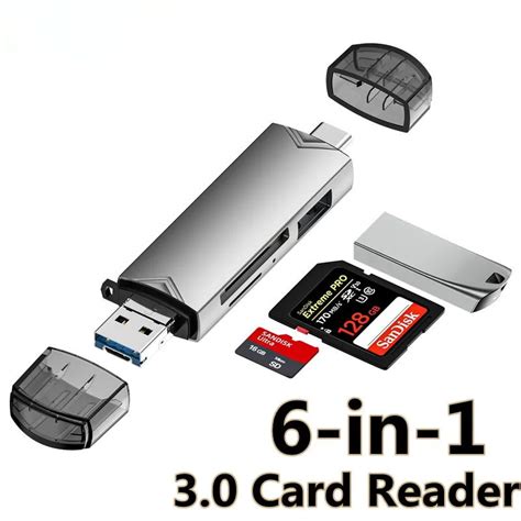 6 In 1 Otg Type C Card Reader USB 3 0 Micro Sd Mini Adapter TF USB Flash Drive Converter Mobile