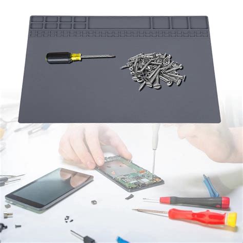 Magnetic Silicone Repair Mat 405x305x8mm Heat Resistant Solder Station
