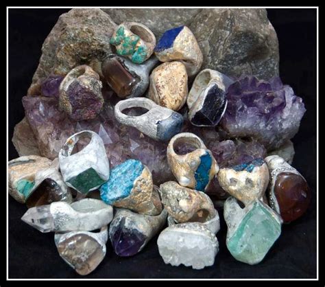 Chunky Rings With Semiprecious Stones