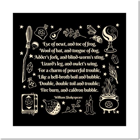 William Shakespeare Boil And Bubble Wall And Art Print
