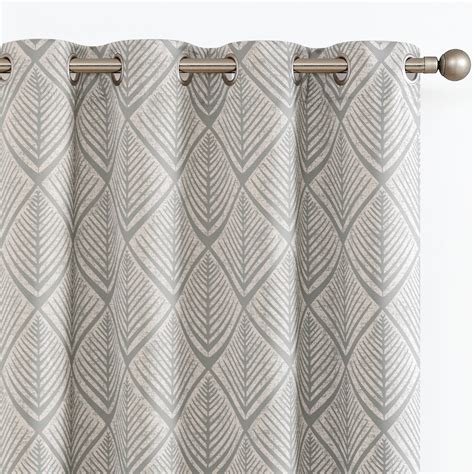 Curtainking Insulating Blackout Curtains Grey Geometric Pattern