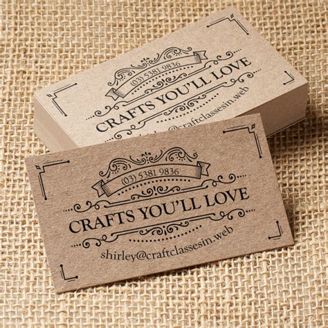 Kraft Business Cards Design And Printing Vistaprint Au