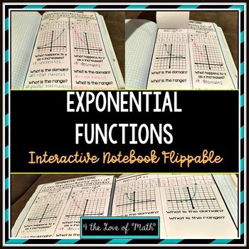 Exponential Functions Interactive Notebook Pages By The Love Of Math