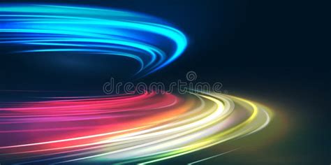 Speed Light Motion Background Digital City Tech Concept Data Trail