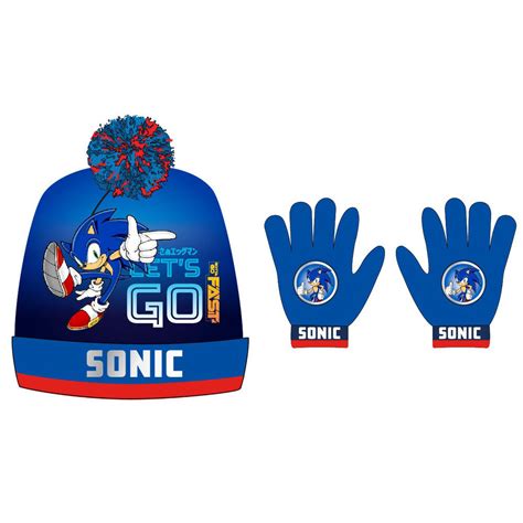 Conjunto Gorro E Luvas Sonic Let´s Go Loja Da Criança