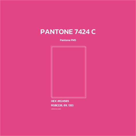 About Pantone 7424 C Color Color Codes Similar Colors And Paints