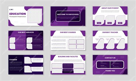 Premium Vector Creative Powerpoint Presentation Slides Template Design With Great Education