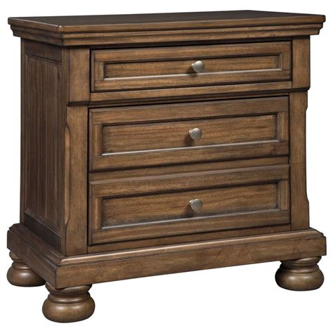 Flynnter 2 Drawer Nightstand Brown Nightstands Royal Furniture