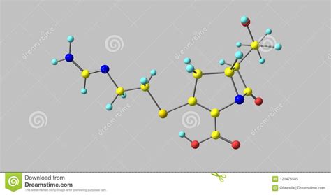 Imipenem Molecular Structure Isolated On White Royalty Free