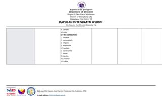 Comprehensive English Lesson Plan For Grade 6 Communication And