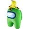 Among Us Lime Green Banana Peeled Hat 12 Plush Crewmate Buddy Toy Pmi