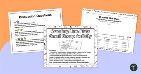 Creating Line Plots With Fractions And Decimals Small Group Activity Teach Starter
