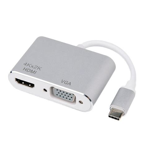 Usb C Hub Type C To Hdmi Vga Adapter Converter 4k Vicedeal