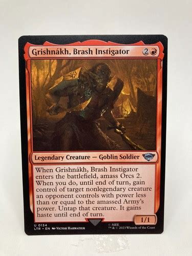Grishnakh Brash Instigator Nmm Lord Of The Rings English 134 Mtg