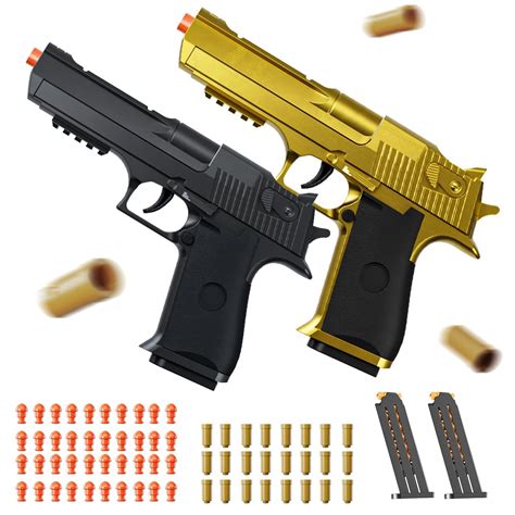 2 Pack Shell Ejecting Toy Gun Semi Automatic Handgun With